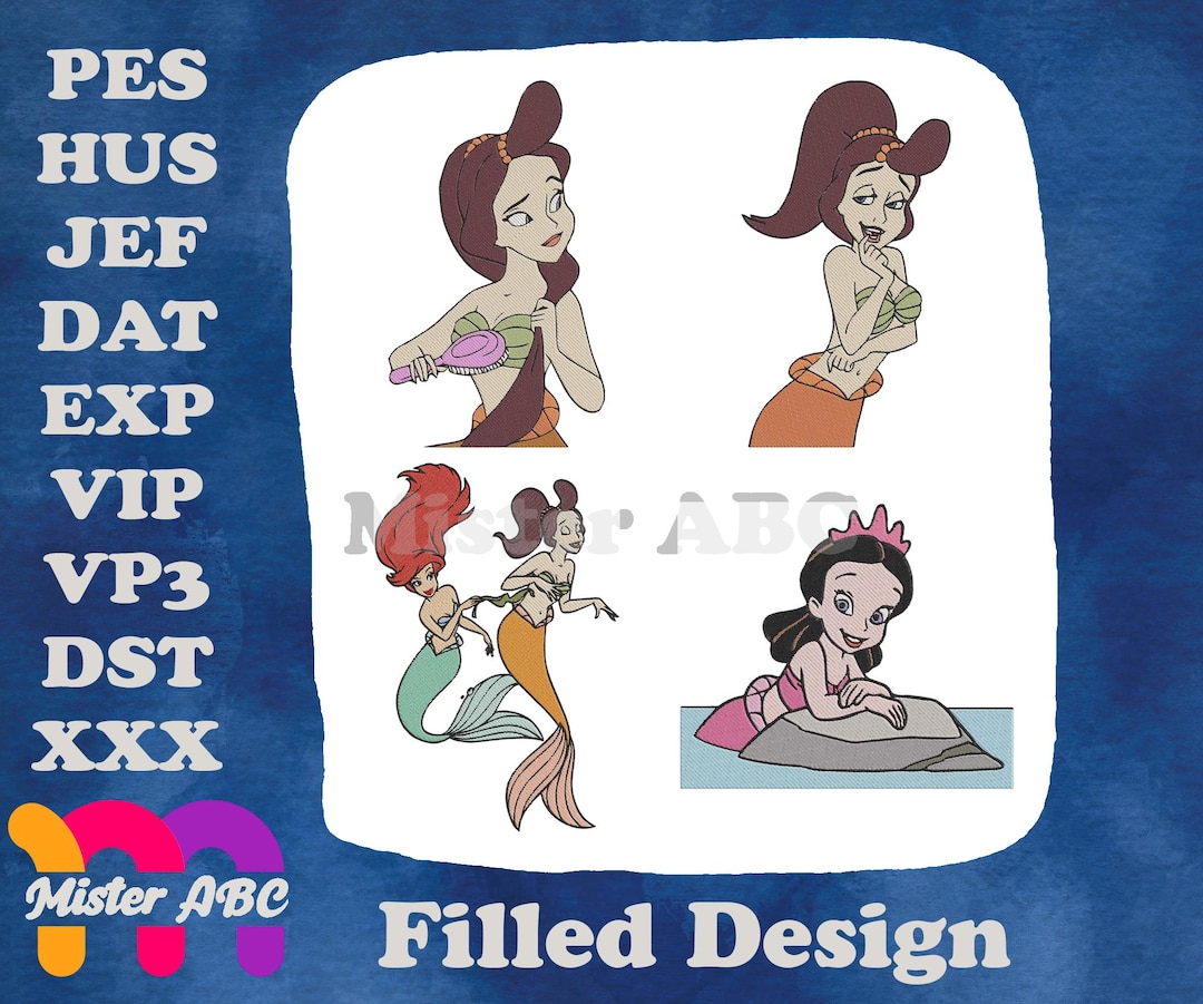 Disney Little Mermaid Ariel Sisters Attina Alana Adella Aquata Arista 3397