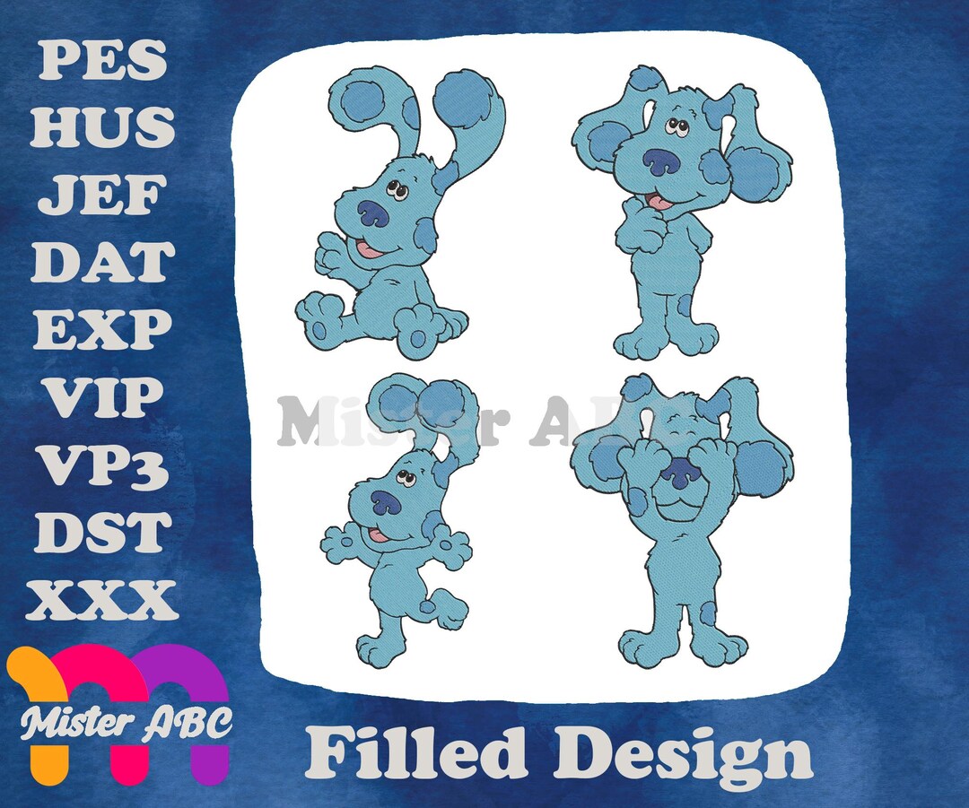 Blues Clues Blue the Dog Various Cute Expressions and Adorable Poses ...