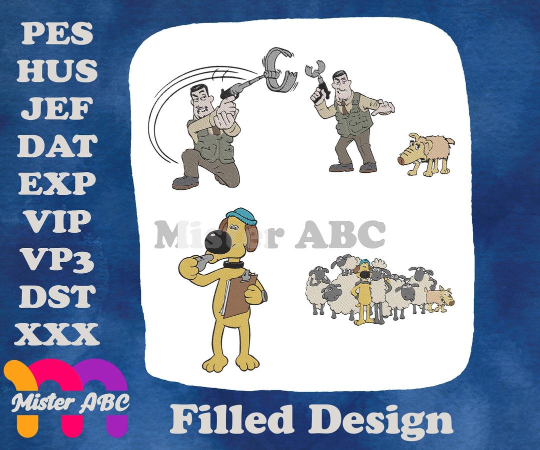 Shaun the Sheep Characters the Farmer Bitzer the Dog and the Flock of ...