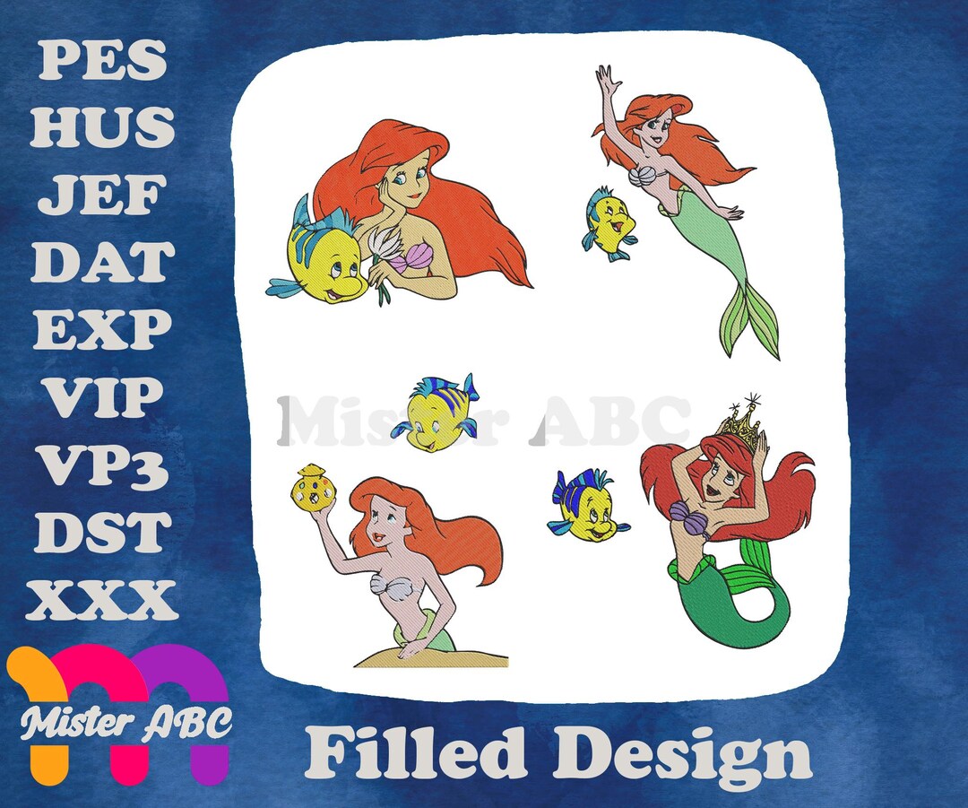 The Little Mermaid - Ariel Mermaid and Human Form With Dinglehopper and ...
