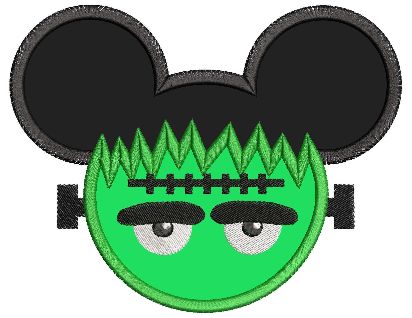 Frankenstein Mickey Ears Applique Design Mickey Mouse Ears | Etsy