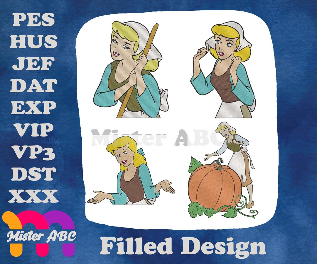Cinderella in Rags Scrubbing Talking Surprised and With Magic Pumpkin ...