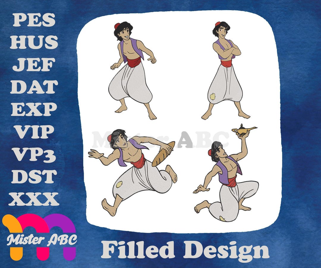 Disney Aladdin Action Poses Running Jumping Adventurous Hero Street ...