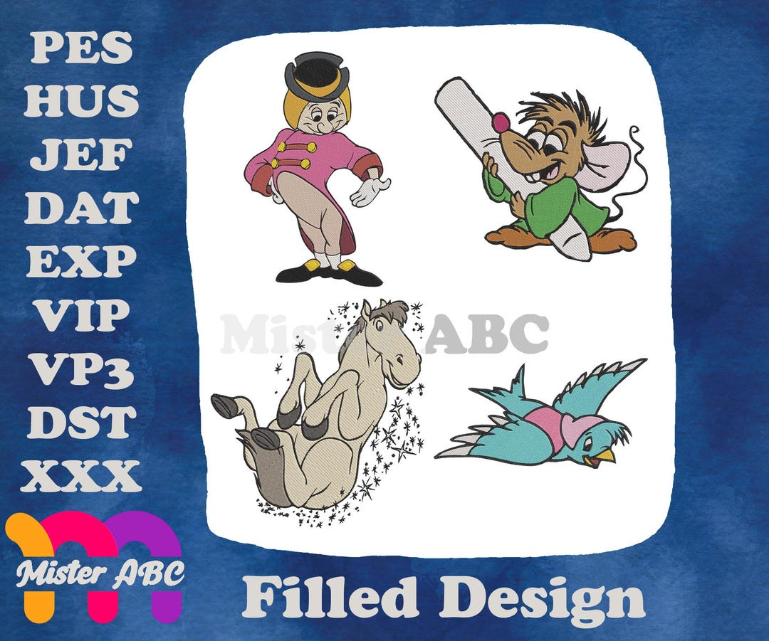 Cinderella Characters Perla Mouse Major Horse Falling Jaq Chalk ...