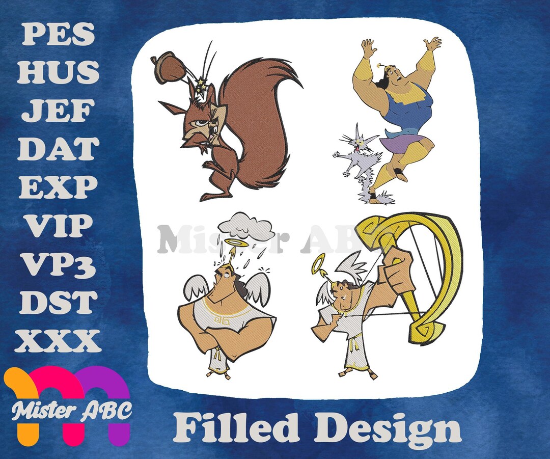 Disney Emperors New Groove Bucky Squirrel Kuzco Llama Kronk Angel Yzma ...