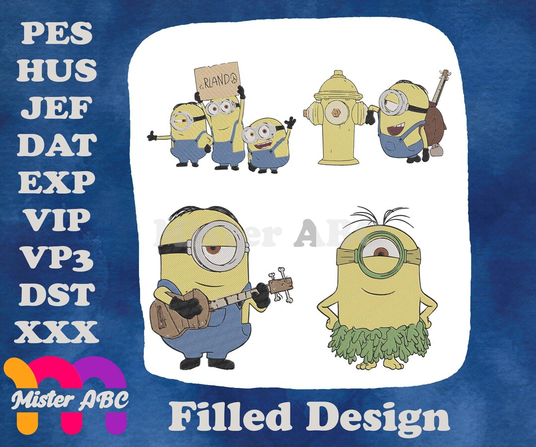 Minions Despicable Me - Orlando Group - Fire Hydrant - Ukulele Player ...