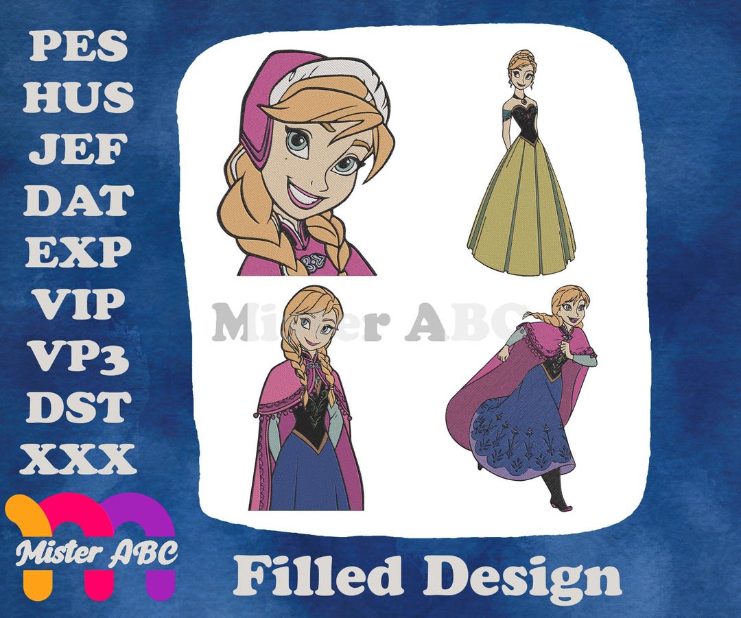 Disney Frozen Princess Anna Winter Cloak Green Dress Various Poses ...