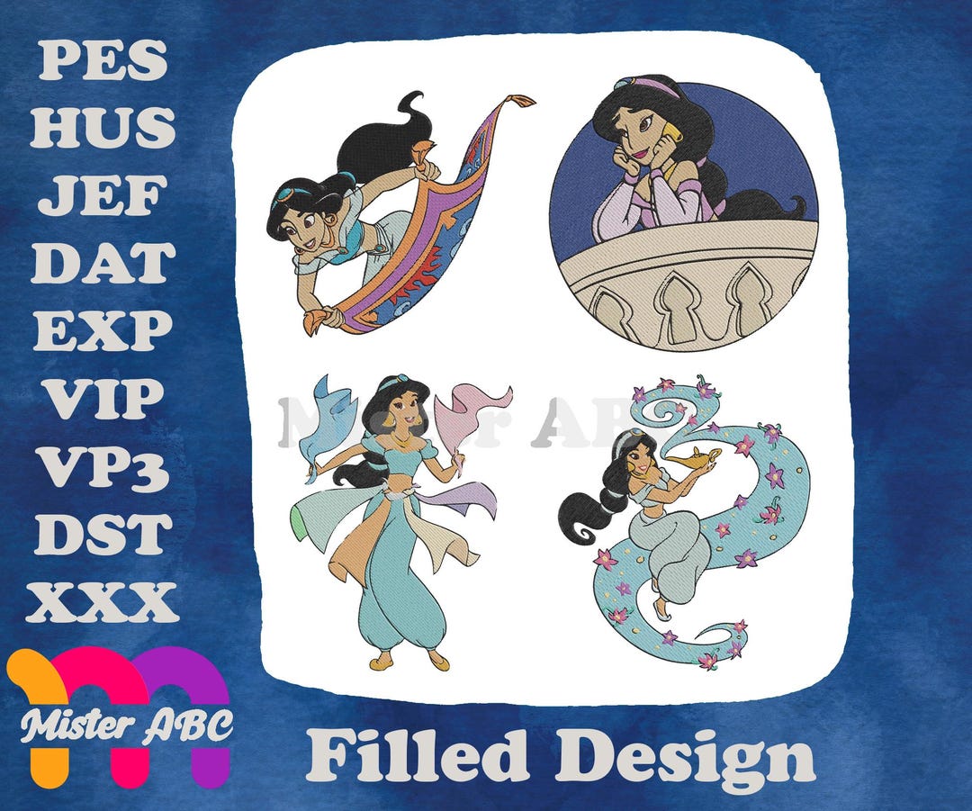 Aladdin Princess Jasmine on Magic Carpet Balcony Scene and by Dragon ...