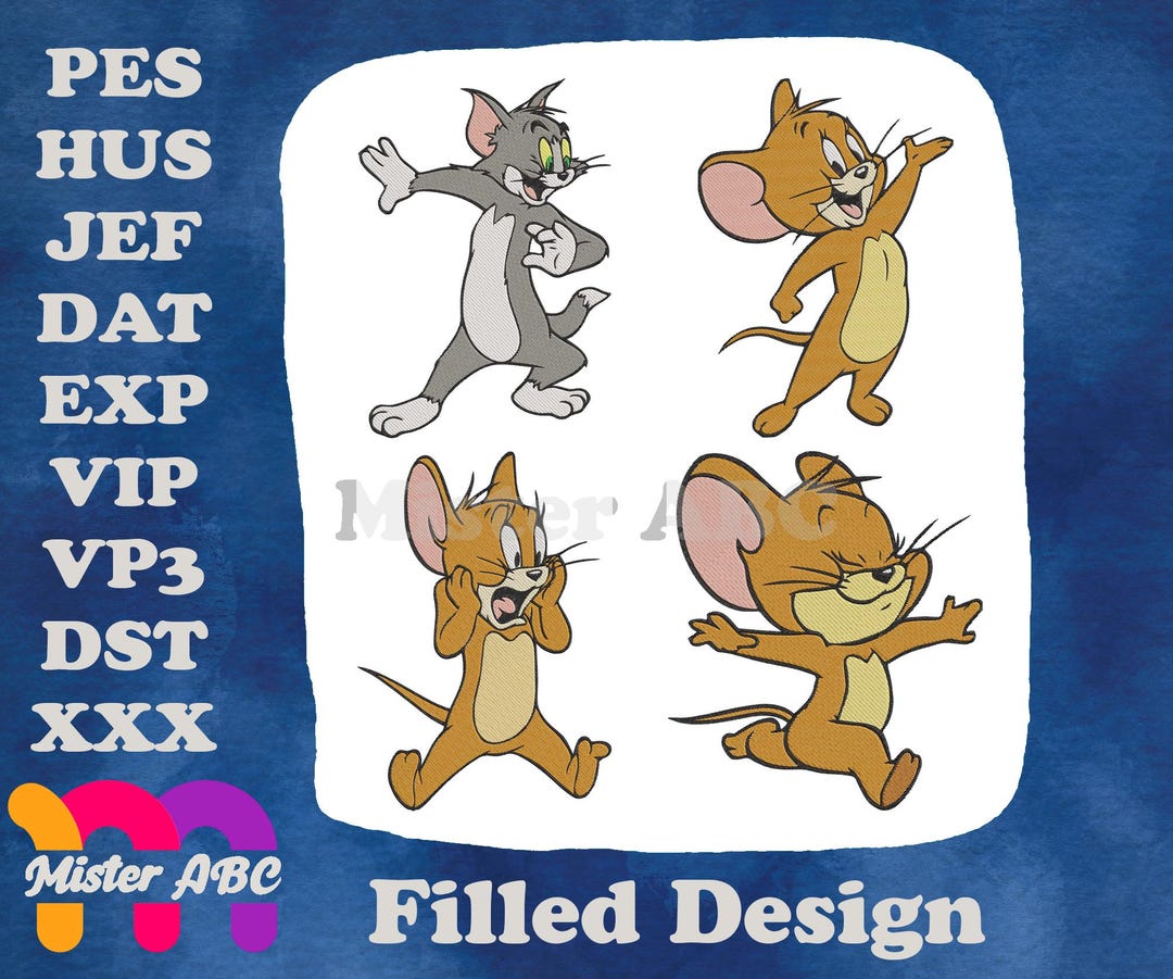 Tom and Jerry - Tom Cat and Jerry Mouse - Standing Waving and Sneaky ...