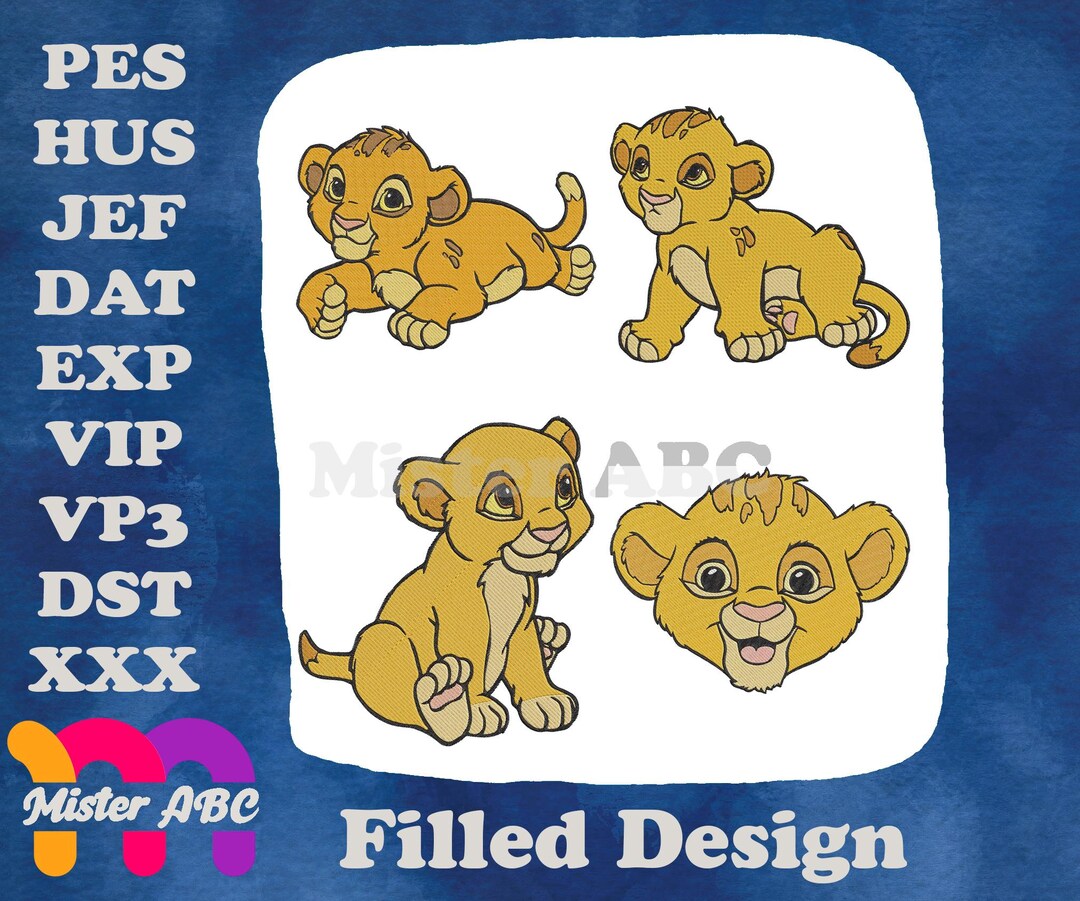 The Lion King Simba Cub Adorable Sitting Lying Down and Portrait ...