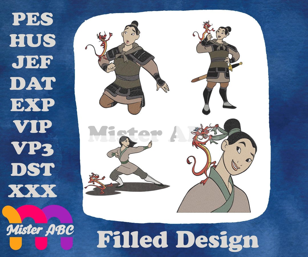 Mulan as Ping With Sword Training With Mushu and Portrait With Mushu ...