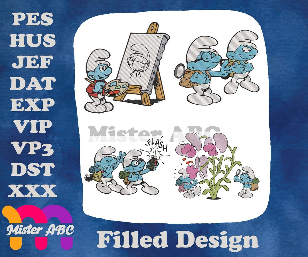 The Smurfs Painter Smurf Smurfs Playing Pranks and Smurf With Flowers ...