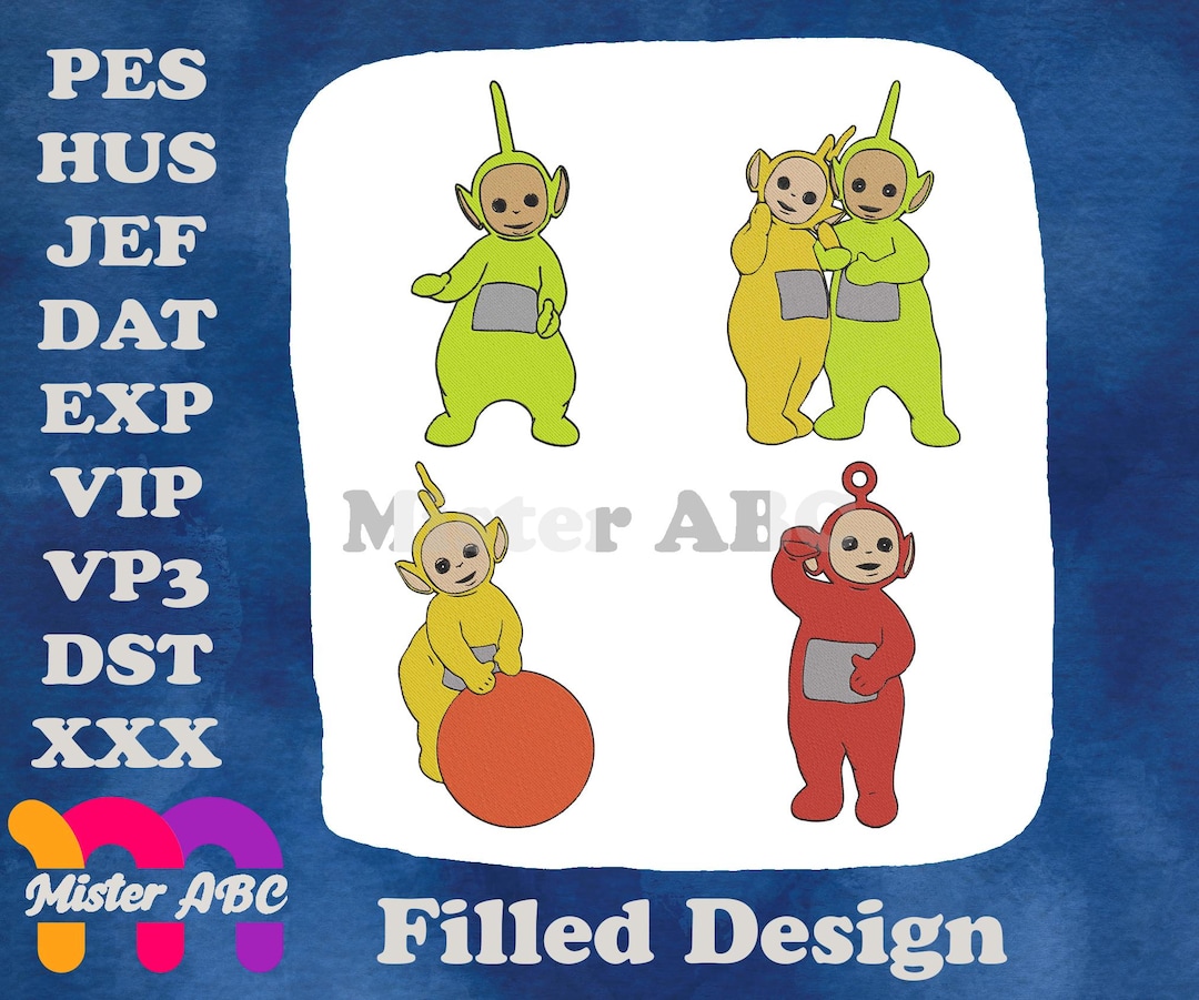 Teletubbies Tinky Winky Dipsy Laa Laa Po Individual Character Poses and ...