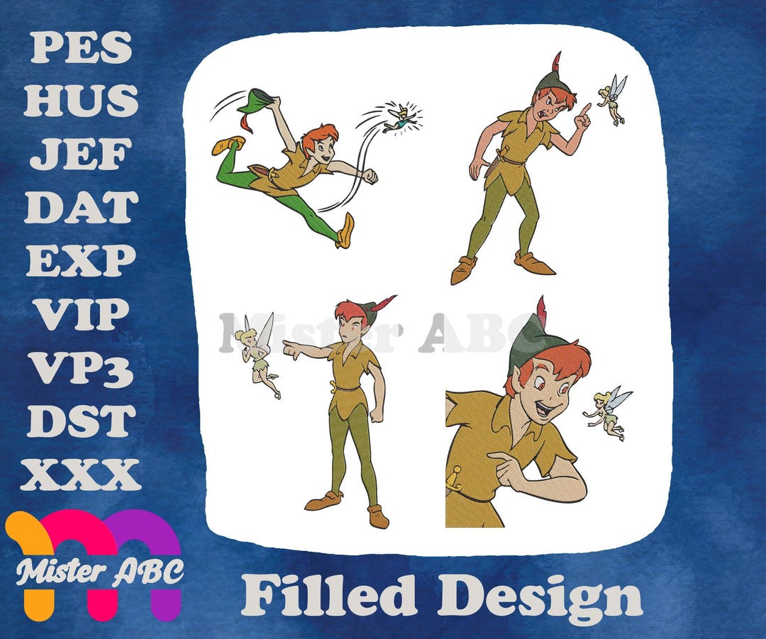 Peter Pan in Flight - Dynamic Flying Poses Sprinkling Fairy Dust ...