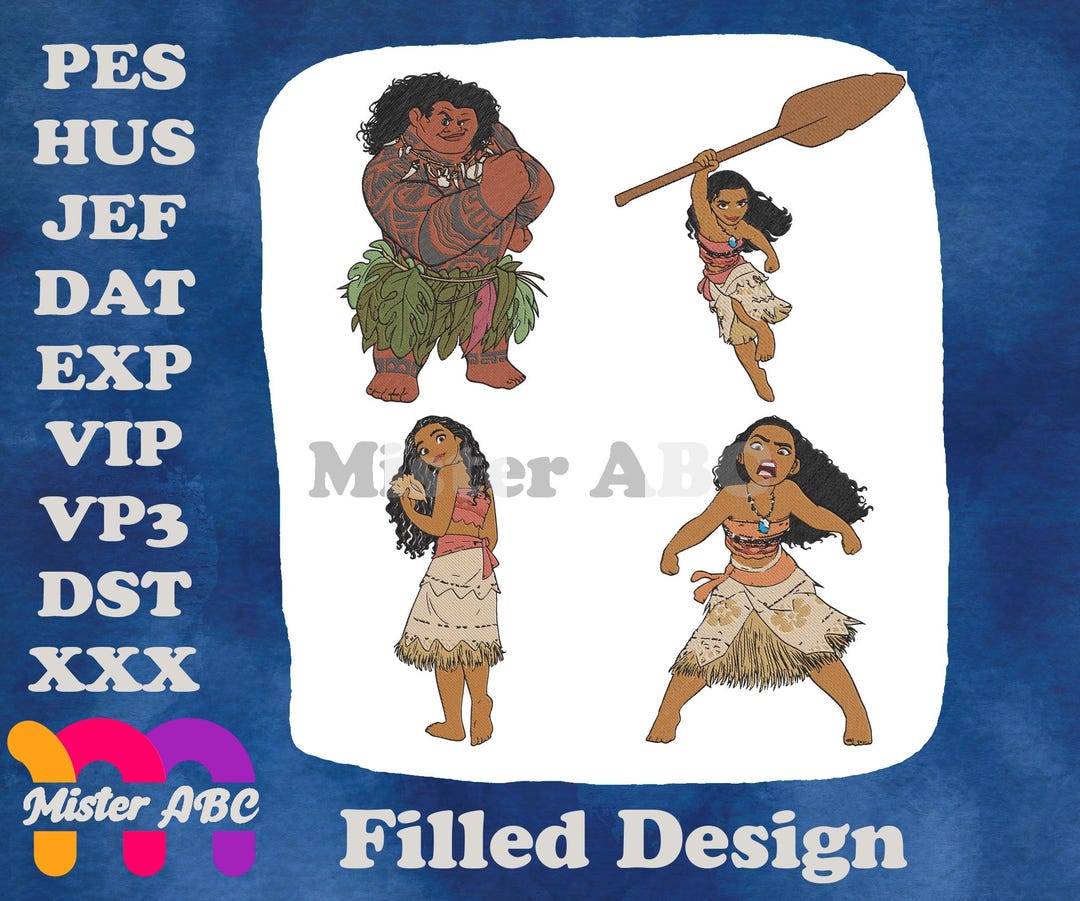 Moana Disney Movie - Moana the Wayfinder - Various Poses With Oar and ...