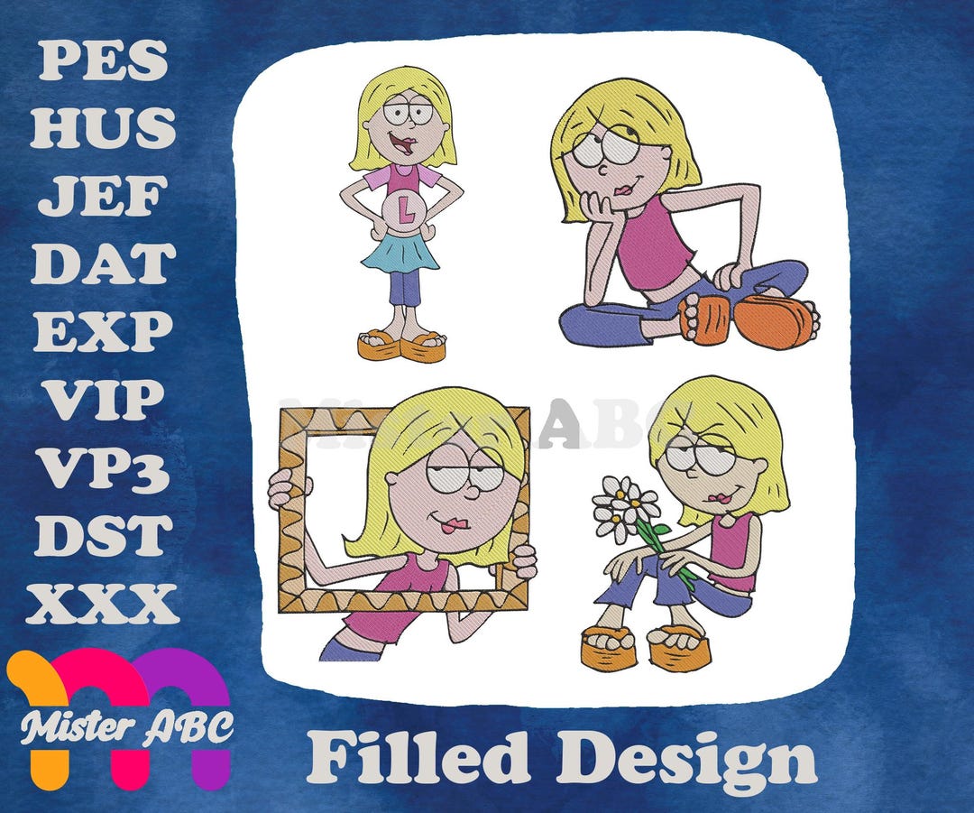 Lizzie Mcguire Animated Lizzie Various Poses in Frame and With Flowers ...