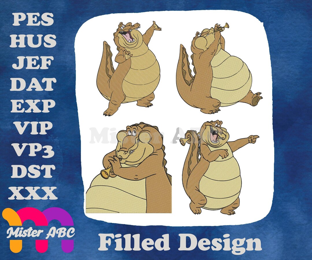 Disney Princess and Frog Louis the Alligator Playing Trumpet Jazz ...