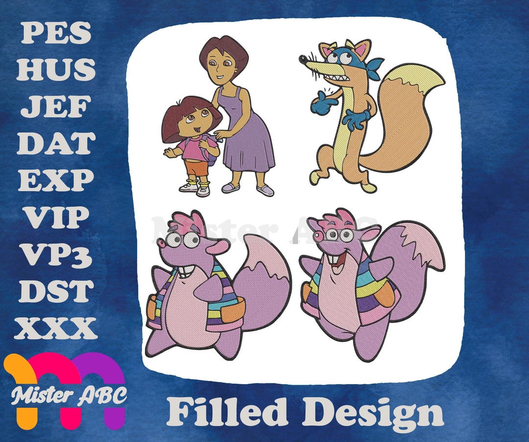 Dora the Explorer - Dora and Mami - Swiper the Fox - Fifi the Pink Fox ...