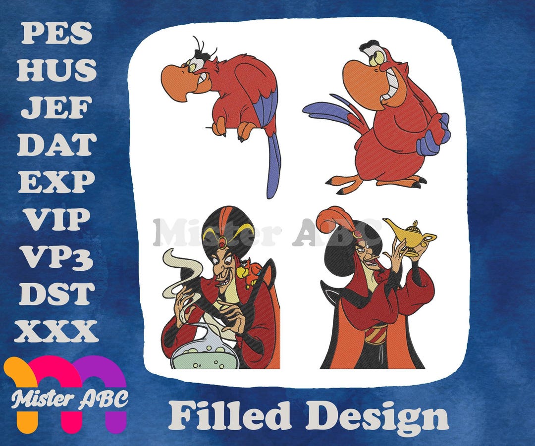 Aladdin Villain Jafar With Iago and Magic Lamp Scheming Poses and ...