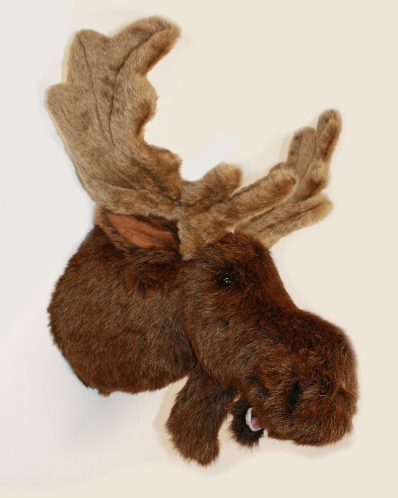 Plush Moose Head leon X-large Wall Mount | Etsy