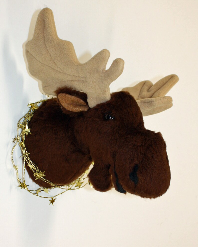 Plush Moose Head maynard Small Wall Mount - Etsy
