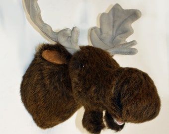 Moose Head Wall Art Airbrushed and Hand Painted Animal Wall Mount 3D ...