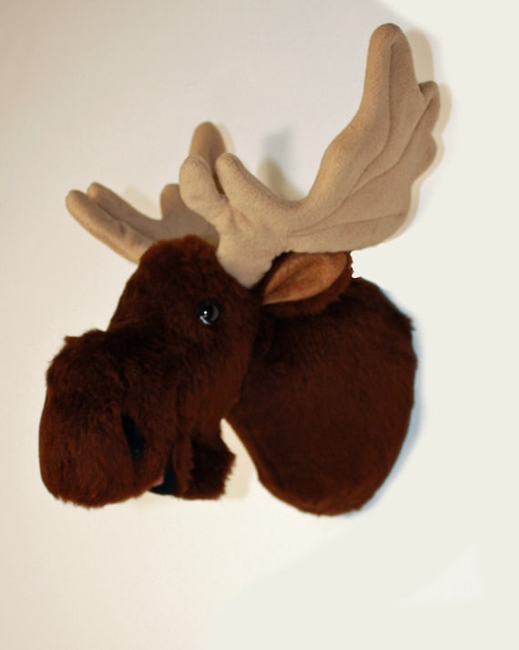 Plush Moose Head maynard Small Wall Mount - Etsy
