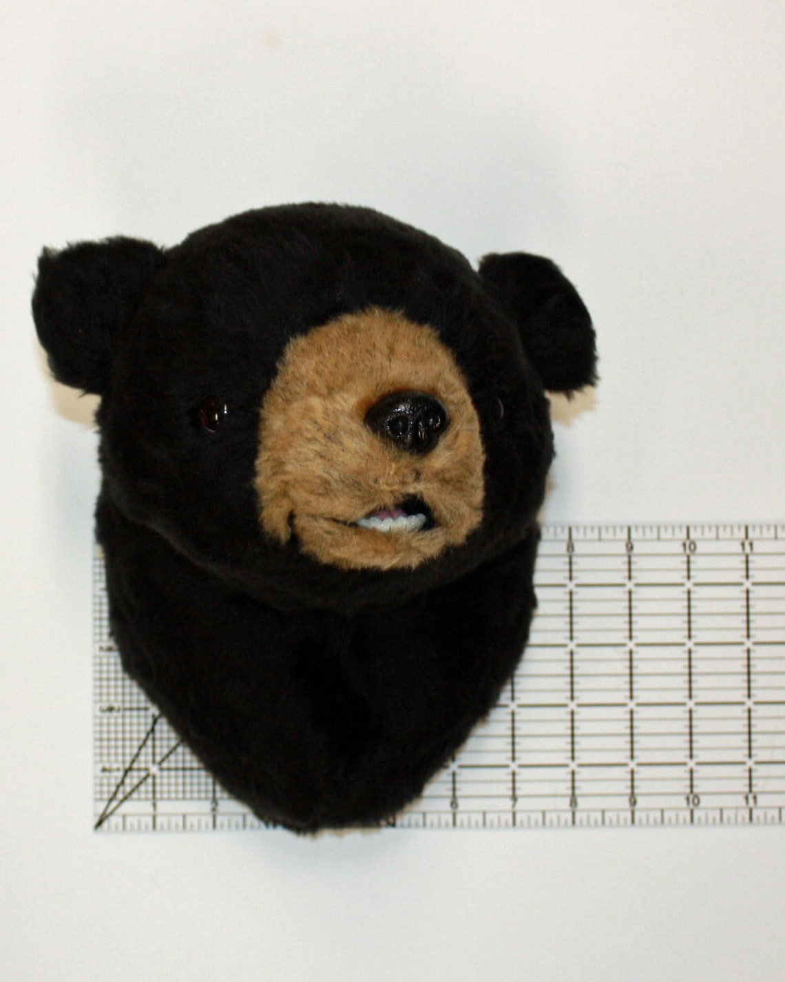 Plush Black Bear Head harry Small Wall Mount - Etsy