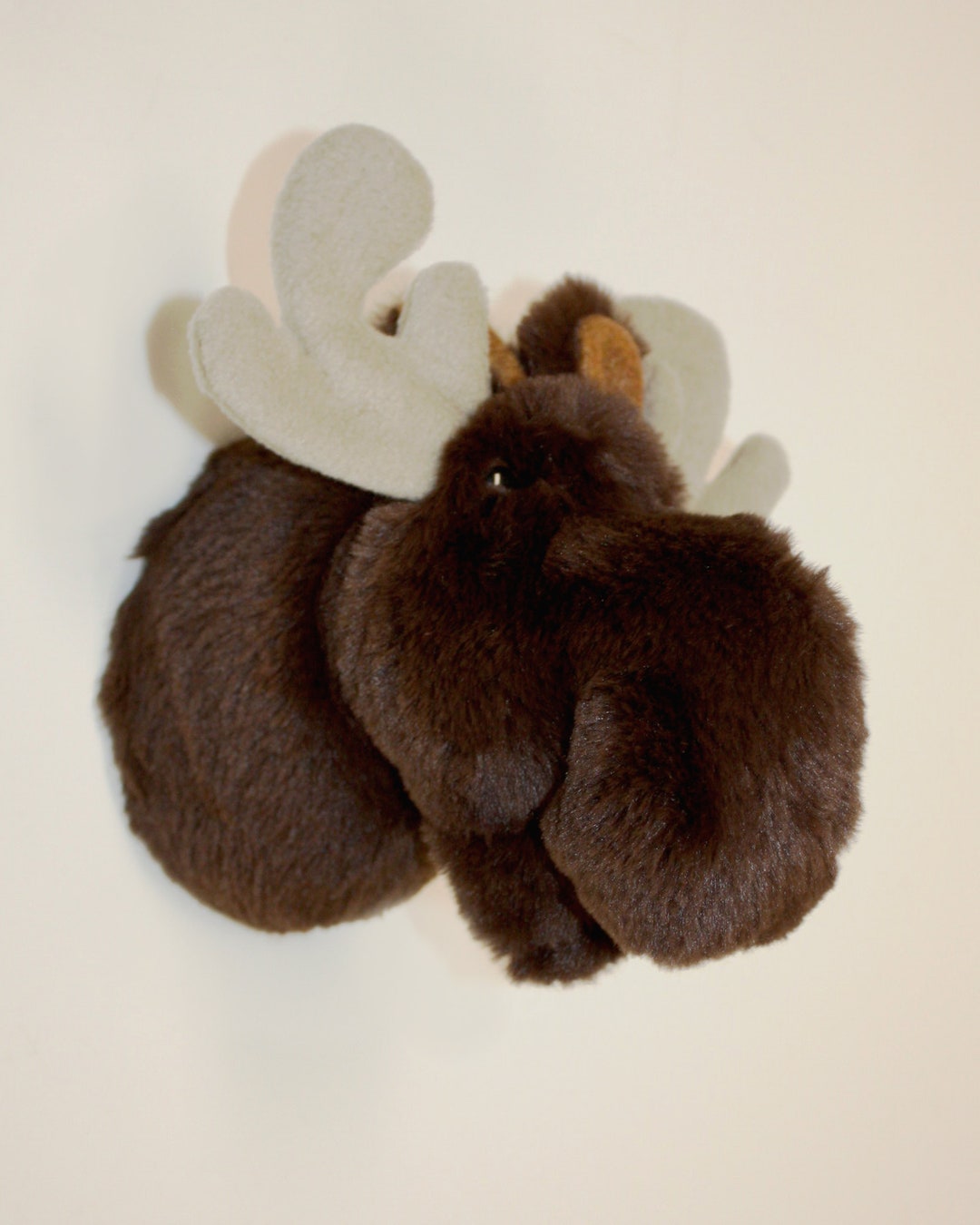 Plush Moose Head sunny Tiny Wall Mount - Etsy