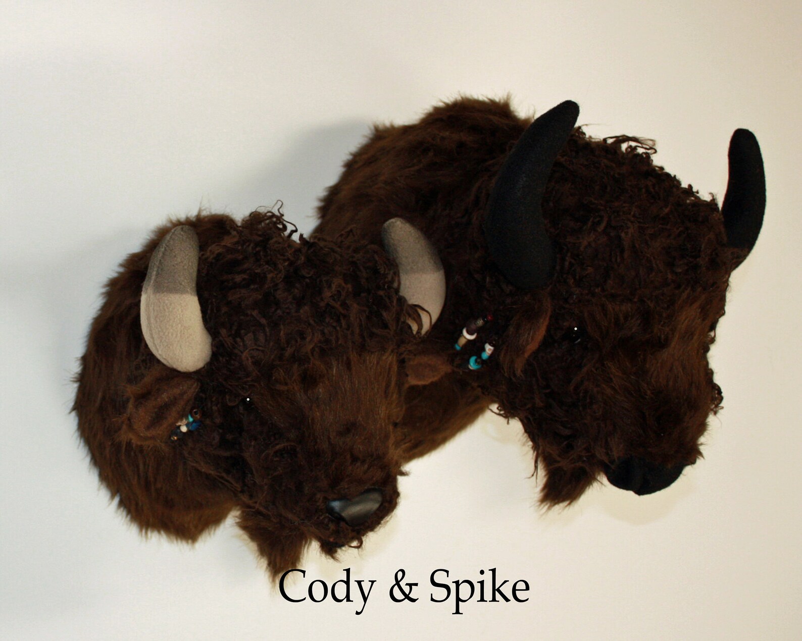 Plush Buffalo Head cody Small Wall Mount - Etsy