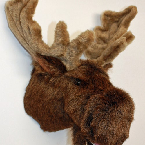 Plush Moose Head maynard Small Wall Mount - Etsy