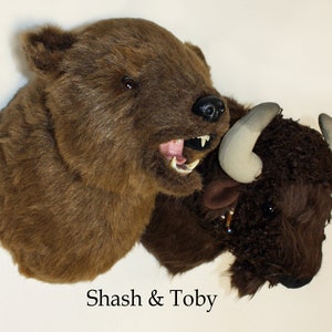 Plush Kodiak Bear Head "shash" Large Wall Mount - Etsy