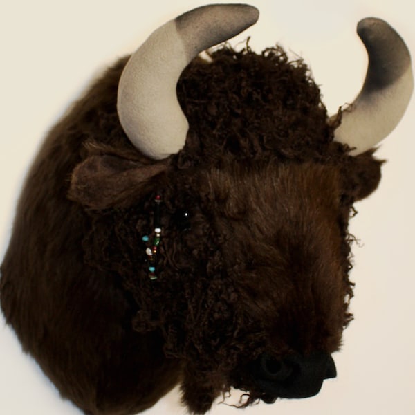 Bison Head Mount - Etsy