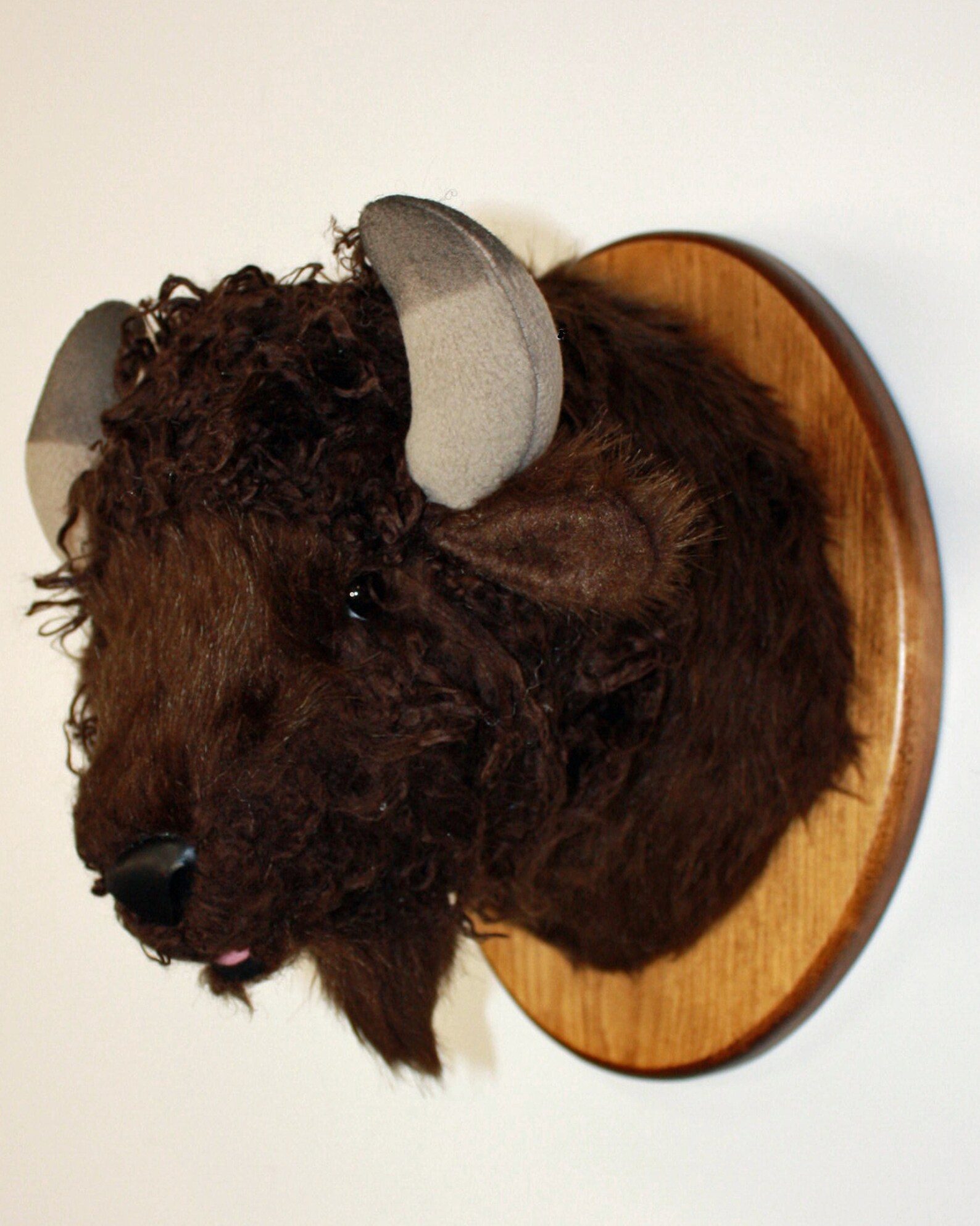Plush Buffalo Head cody Small Wall Mount - Etsy