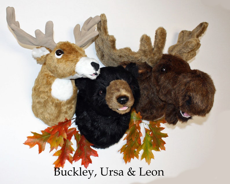 Plush Moose Head leon X-large Wall Mount | Etsy