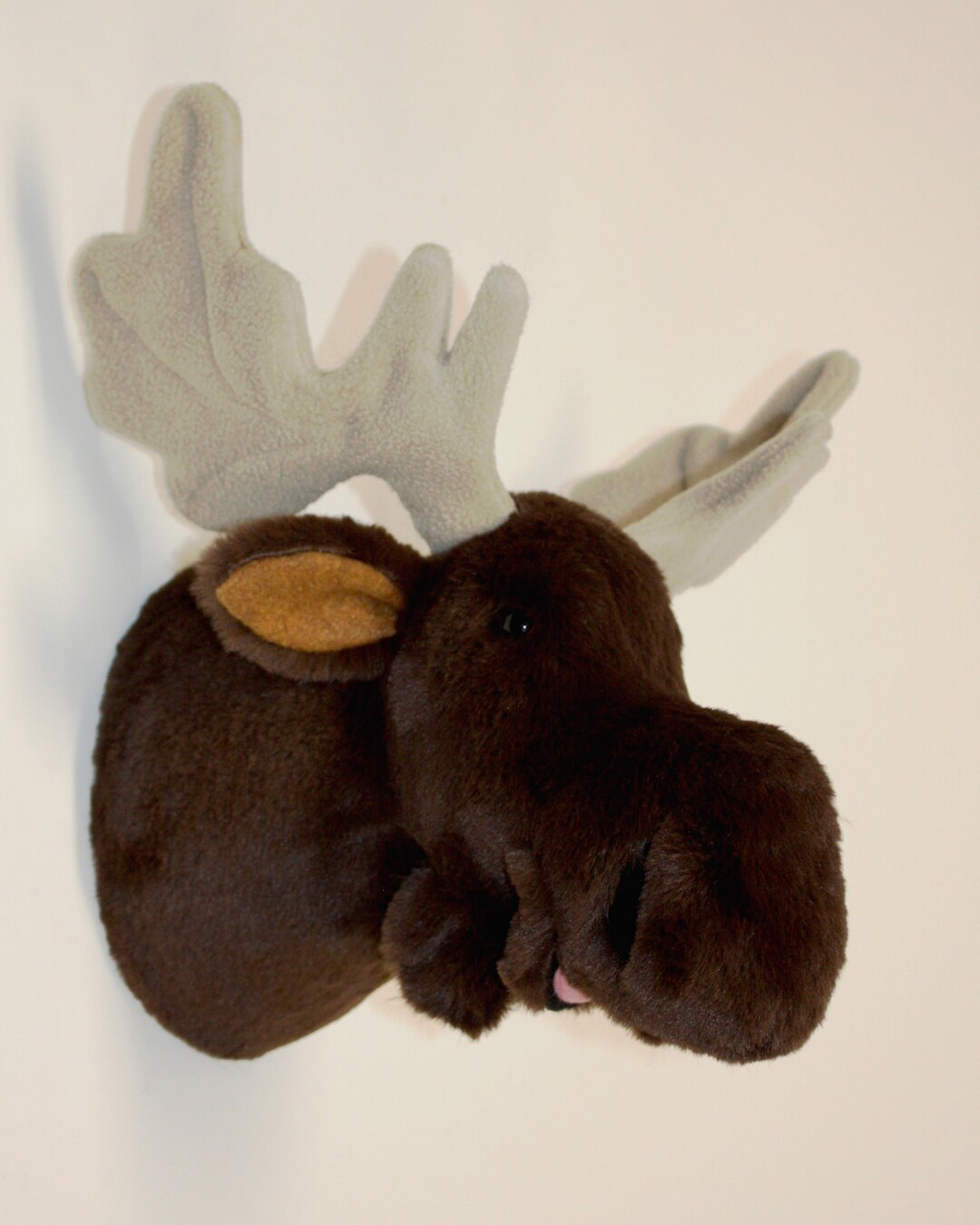 Plush Moose Head "maynard" Small Wall Mount - Etsy