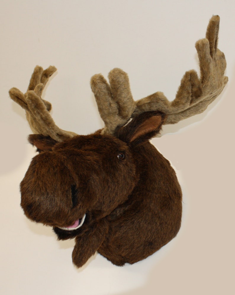 Plush Moose Head ian Larger Shoulder Mount | Etsy