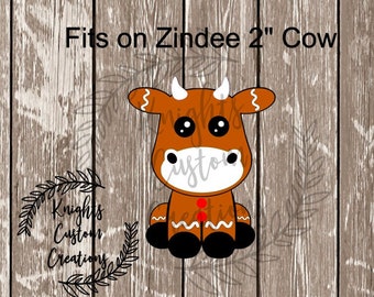 Rudolph Cow Zindee Badge Reel SVG Instant Digital Download - Etsy