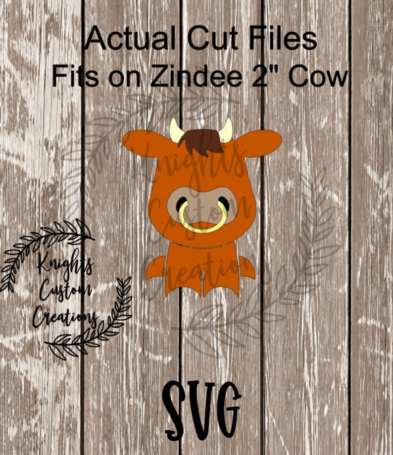 Bull Cow Zindee Badge Reel SVG Instant Digital Download - Etsy