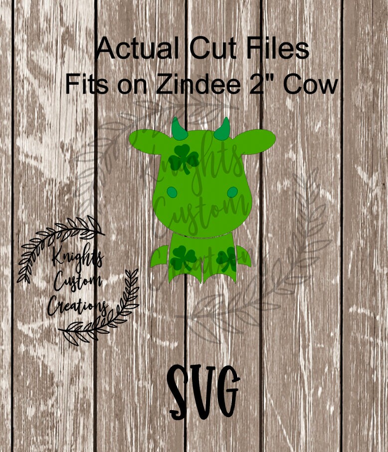 St. Patty's Day Cow Zindee Acrylic Badge Reel SVG Instant - Etsy