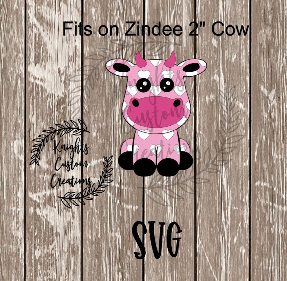 Heart Cow Zindee Badge Reel SVG Instant Digital Download - Etsy