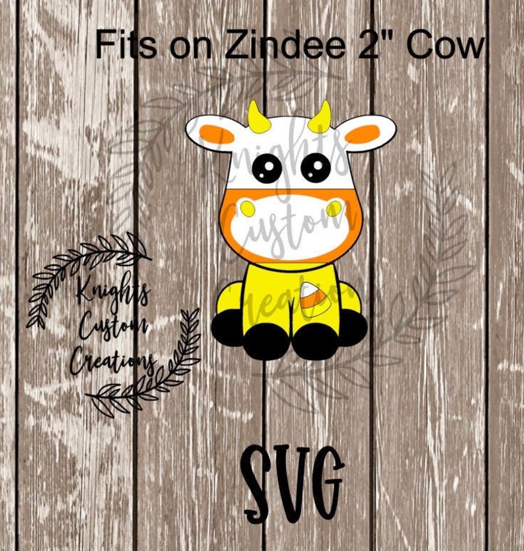 Candy Corn Cow Zindee Badge Reel SVG Instant Digital Download - Etsy