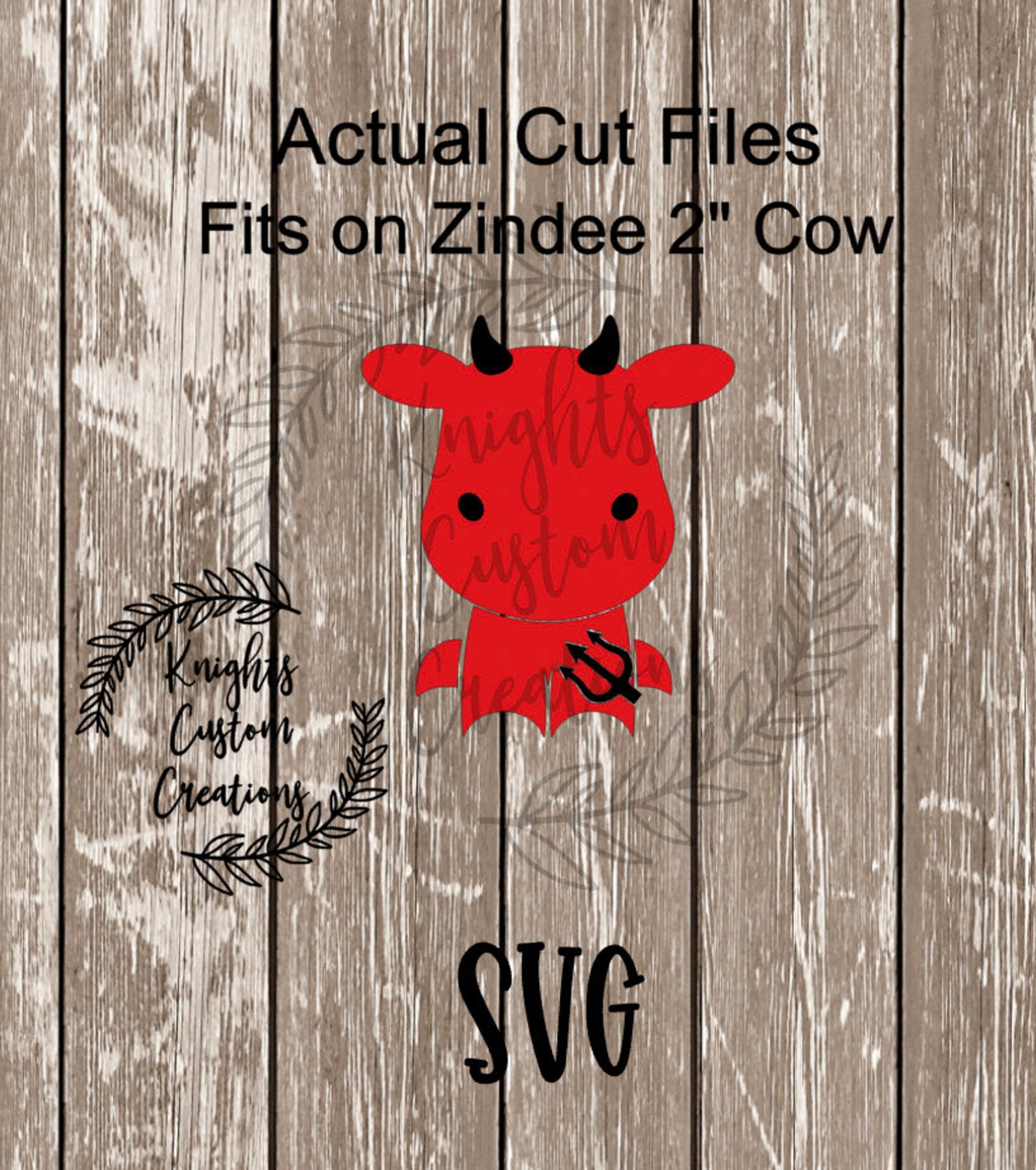Devil Cow Zindee Badge Reel SVG Instant Digital Download - Etsy