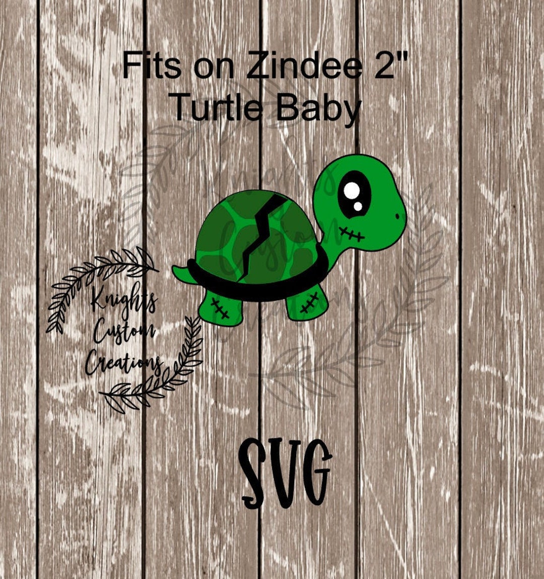 Frankenstein Turtle Baby Zindee Acrylic Badge Reel SVG Instant Digital ...