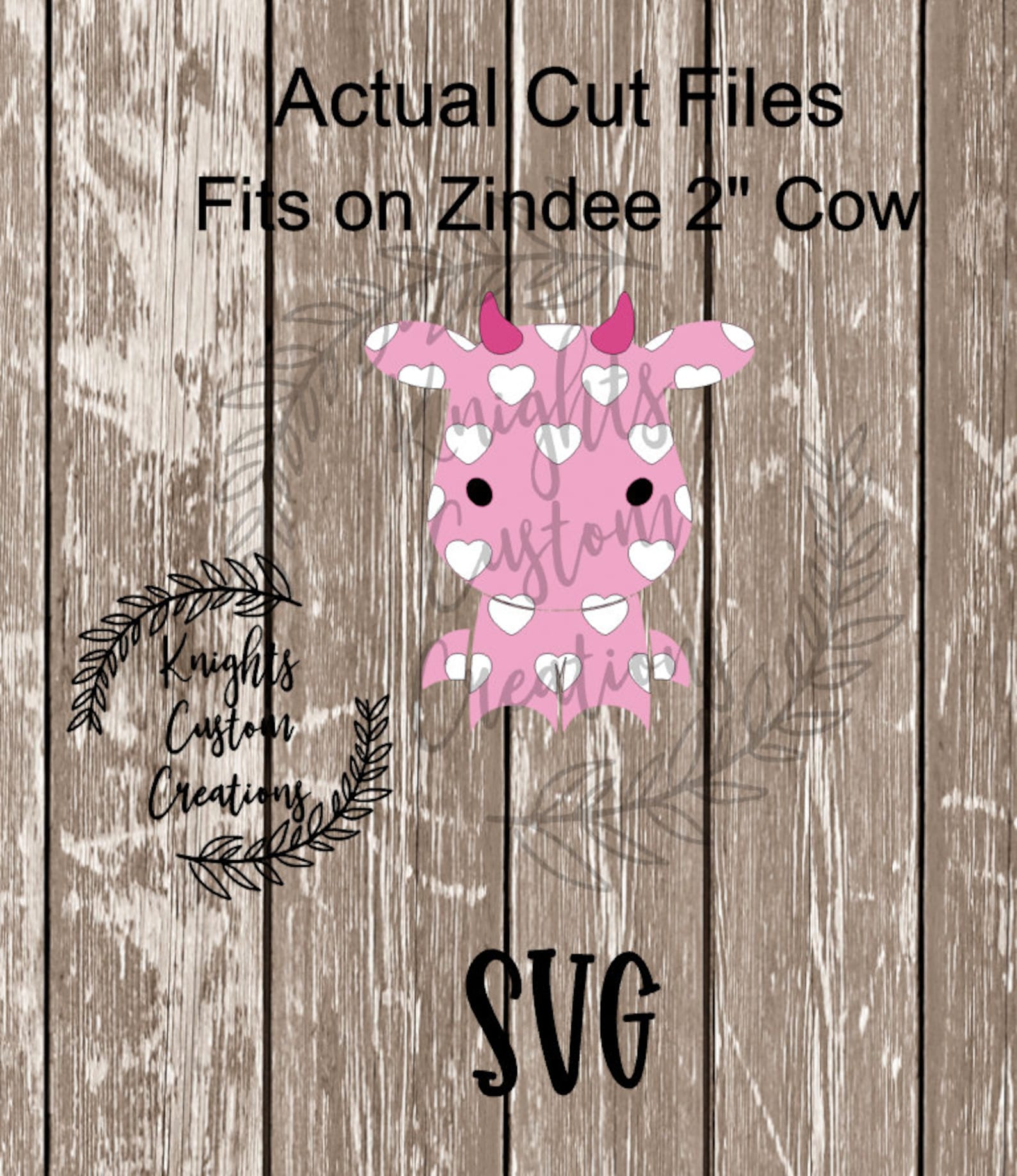 Heart Cow Zindee Badge Reel SVG Instant Digital Download - Etsy