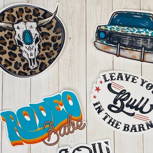 Boho Pastel Western Sticker Pack - Etsy