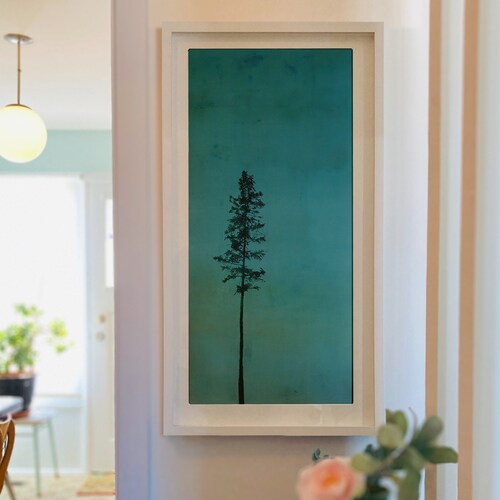 Turquoise Wall Art Tree Art Fine Art Print Vertical Art - Etsy