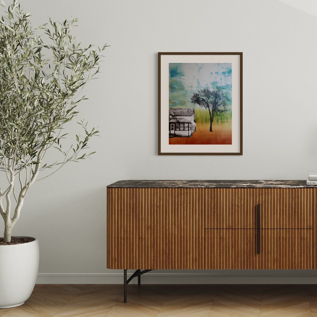 Farmland Wall Art, Country Home Wall Art, Rural Scene Unframed Print ...