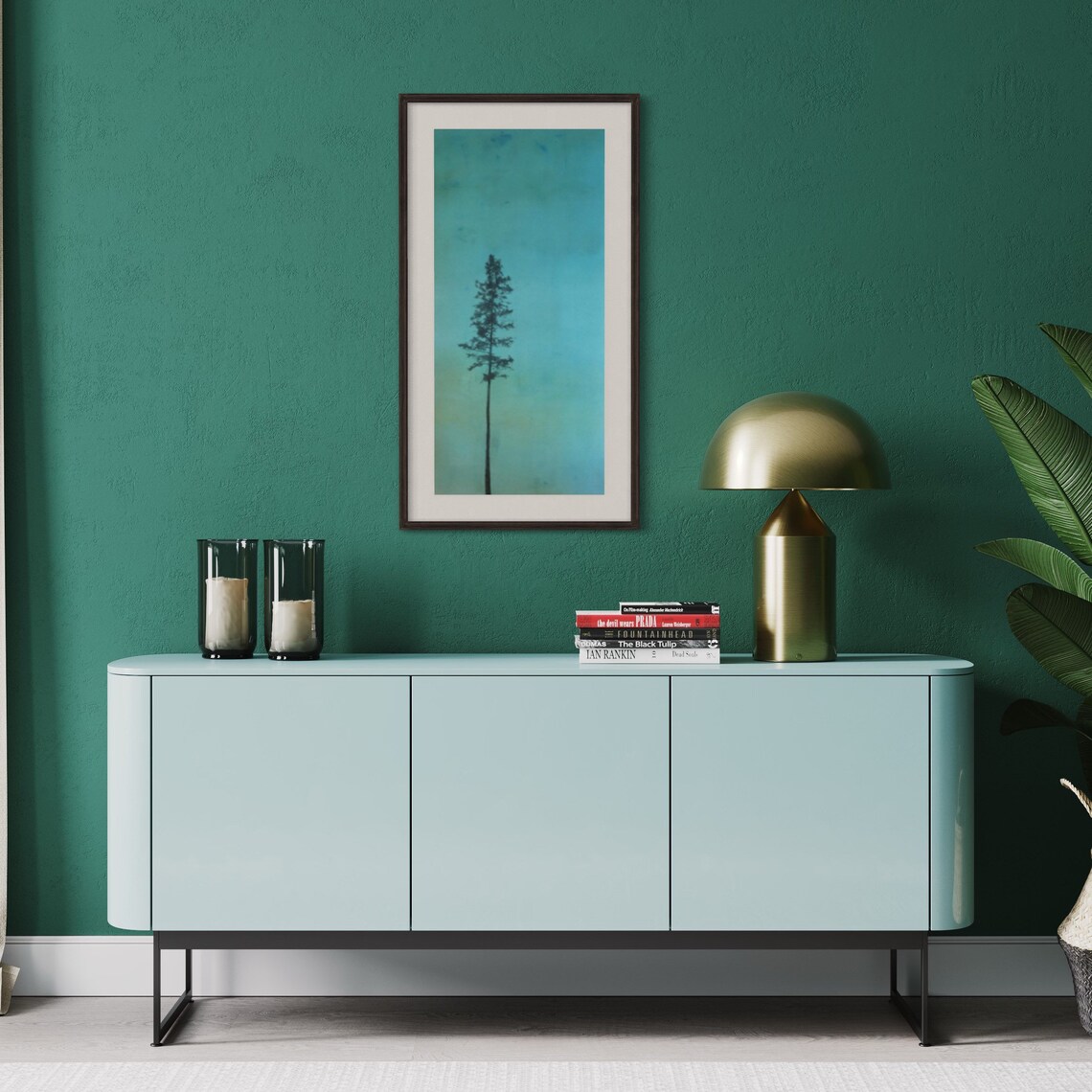 Turquoise Wall Art Tree Art Fine Art Print Vertical Art - Etsy