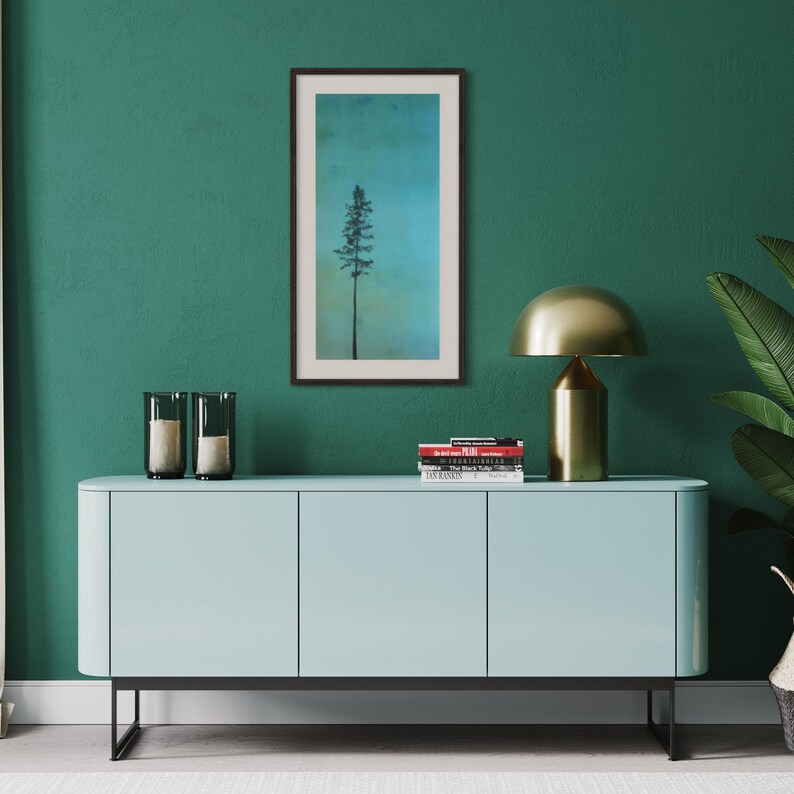 Turquoise Wall Art Tree Art Fine Art Print Vertical Art - Etsy